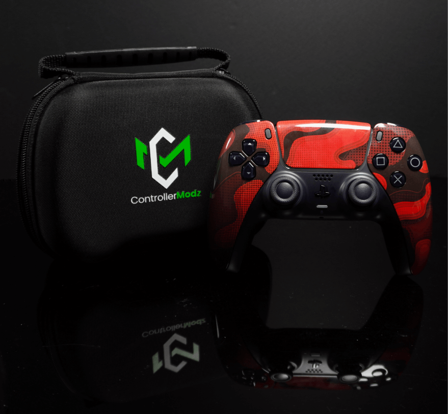 Red Camo Playstation 5 Controller Modz Custom Modded Controller
